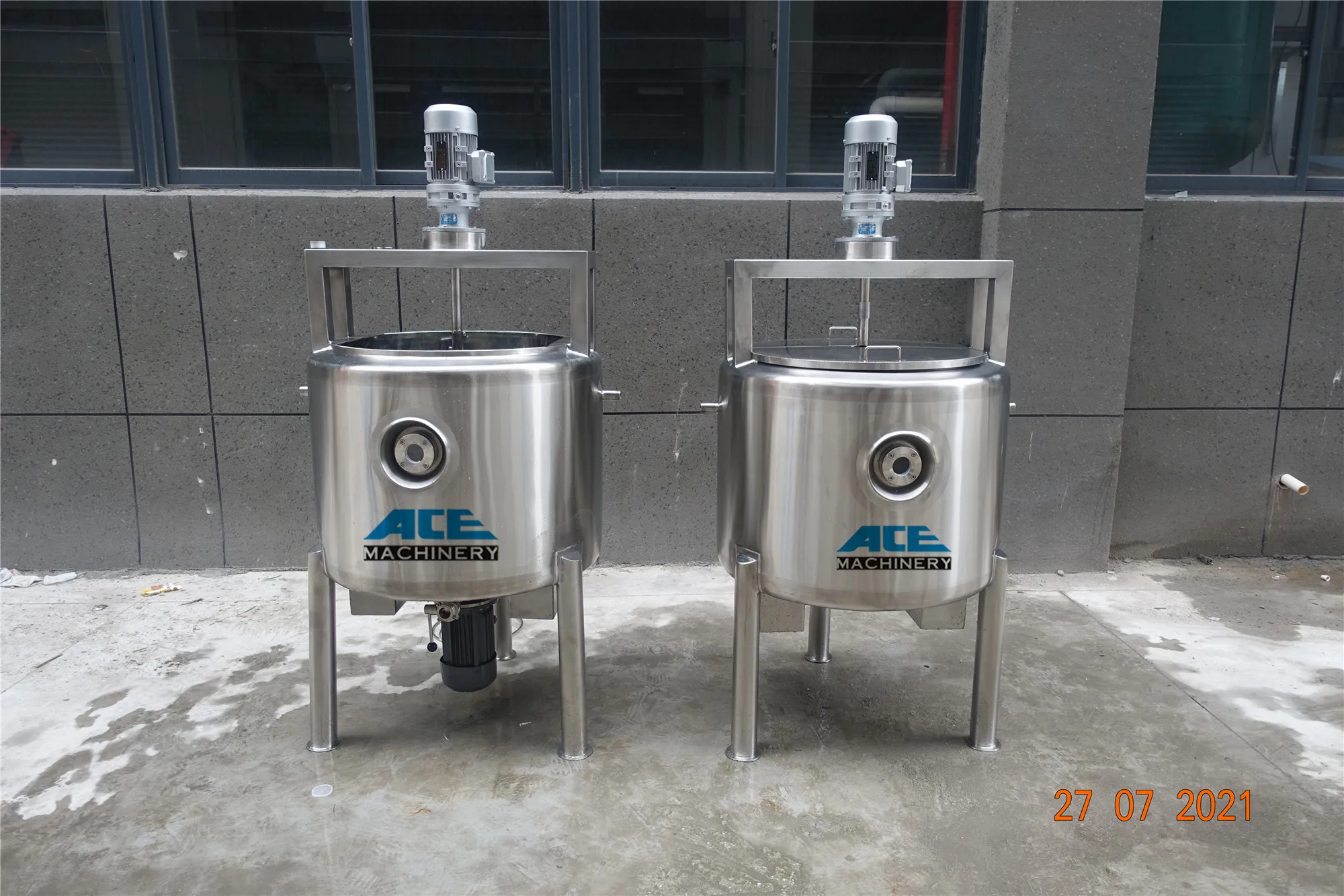 Food Jacketed Cooking Kettle With Agitator Double Jacketed Kettle ...
