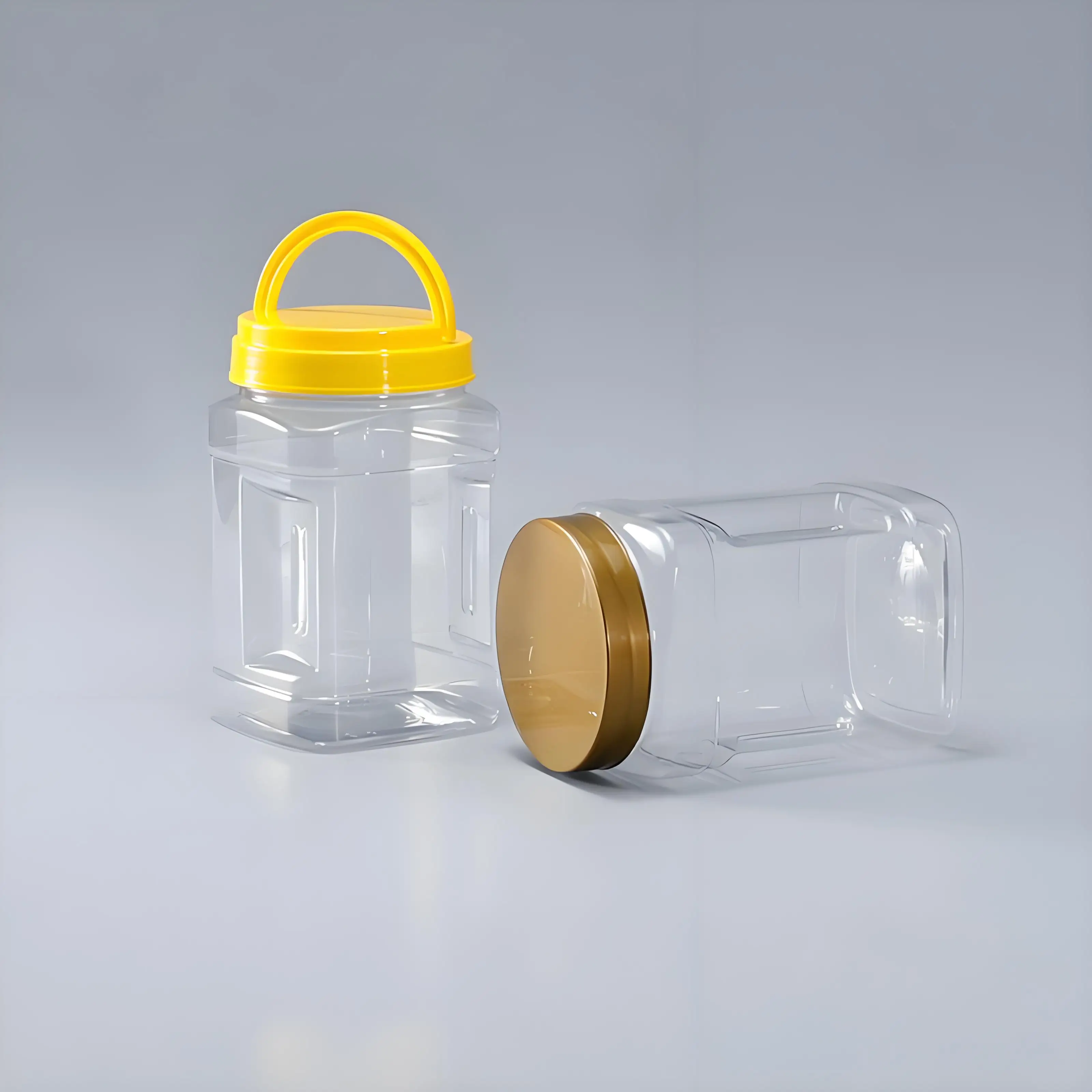500ml to 2000ml PET Plastic Jars - Versatile Food Packaging
