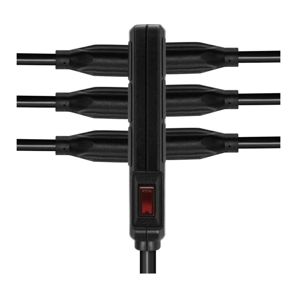 Power Strip Extension Cord 360 Degree Rotating Angled Flat Plug With 6 ...