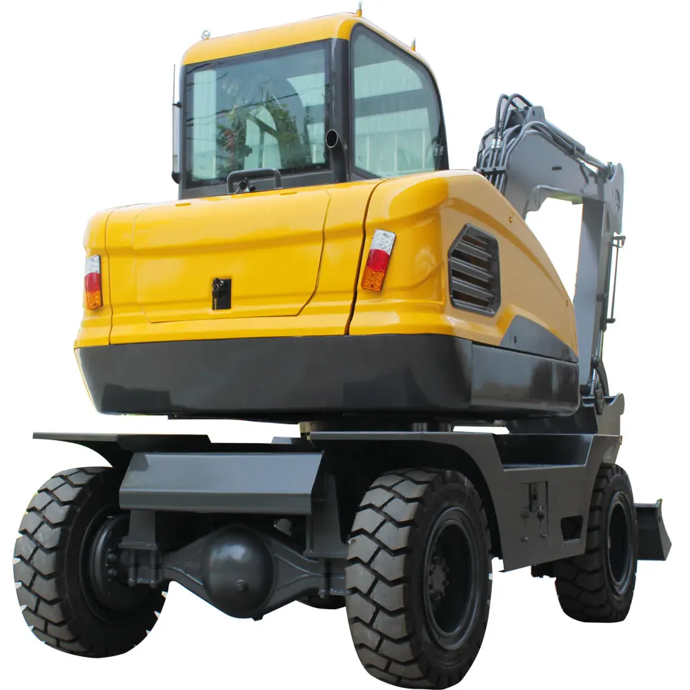 Mini Wheeled Excavator 4wd Flexible Mobility Complete Attachments ...