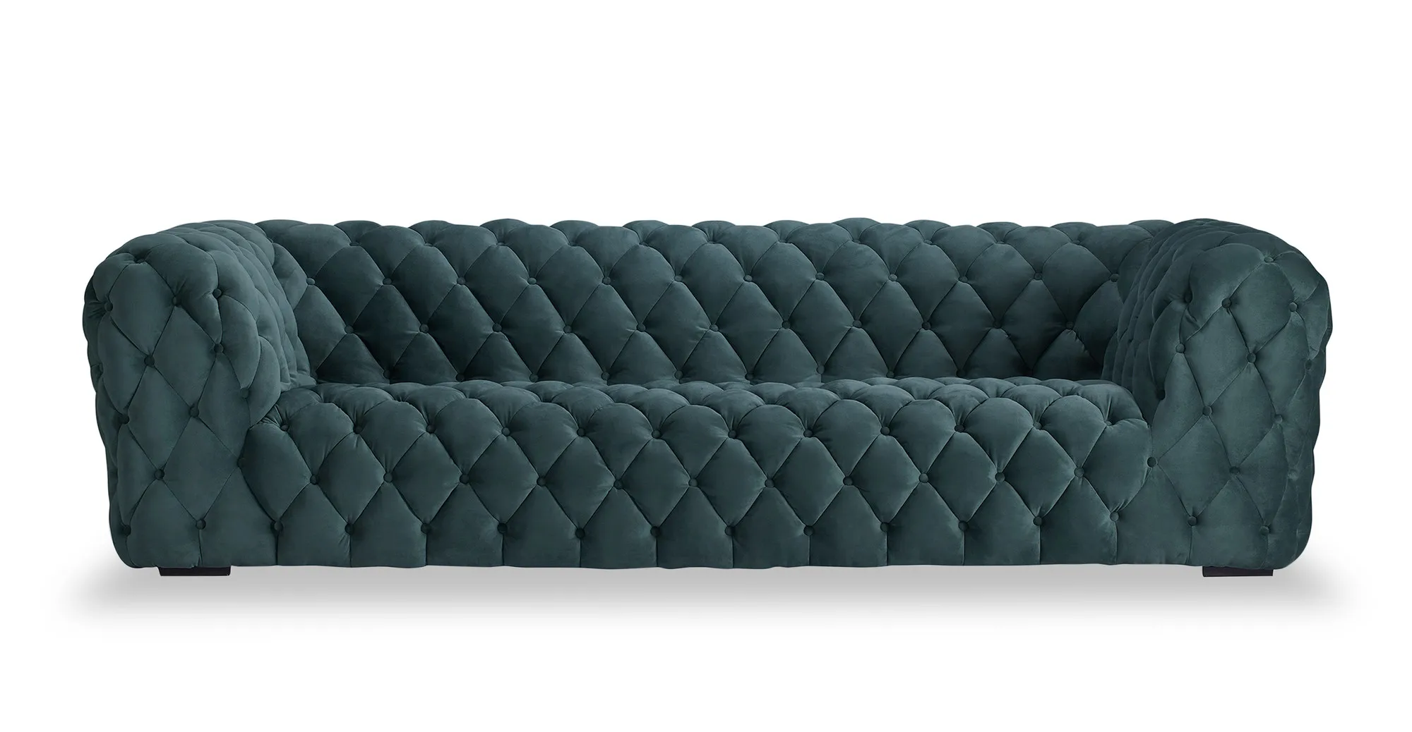 Modern Teddy White Fabric Sofa Upholstered Tufted Chesterfield Sofa ...