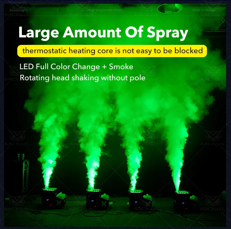 New 3000W Vertical Stop Gas Column DMX LED RGB Smoke Spray Upwards Fog ...