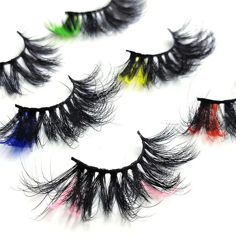 New Makeup Trend Colorful Lashes Colored Lashes 3d 20mm Colored Eyelash ...