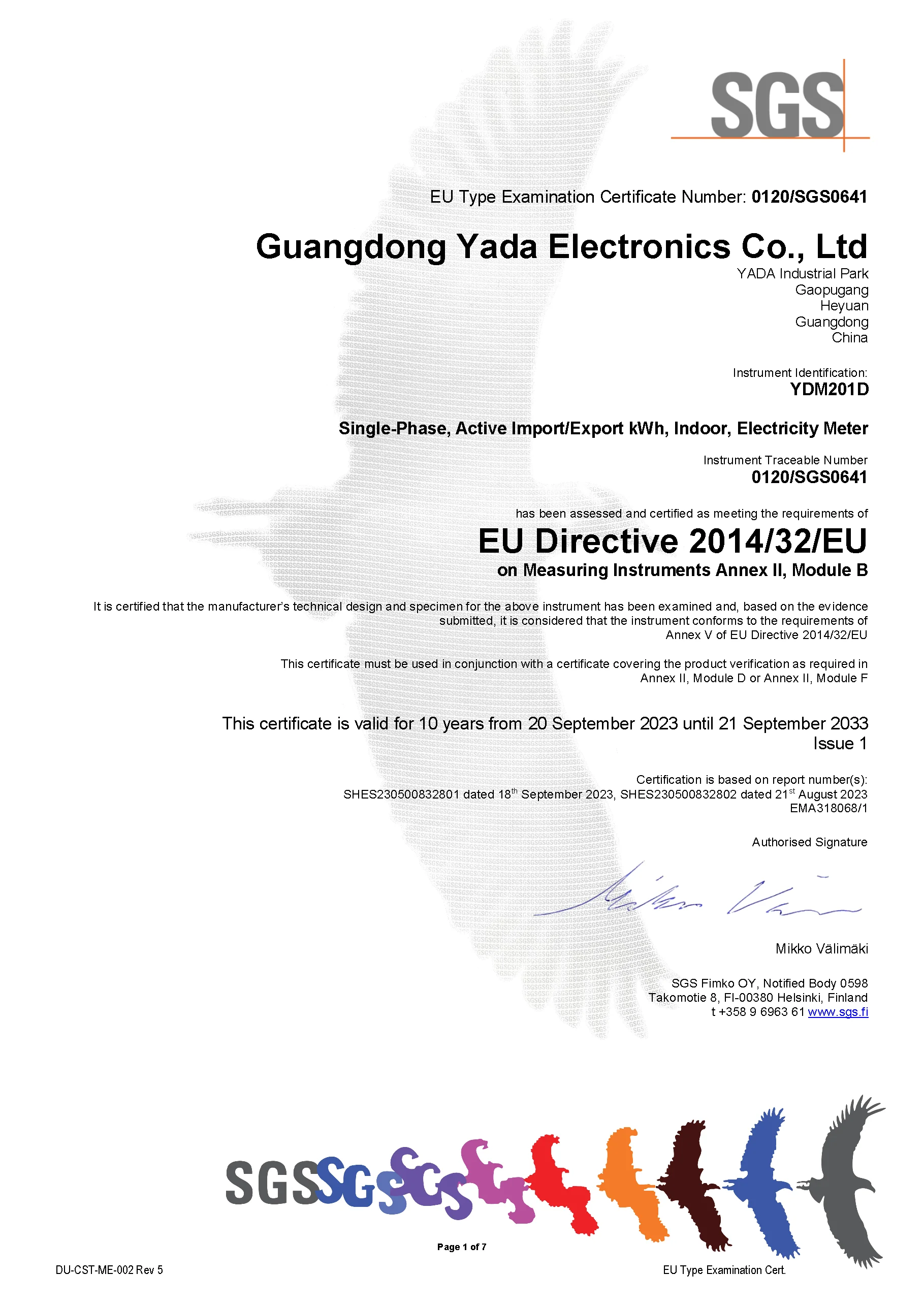 YADA YDM201D Energy Meters - Precision for AC Charging Piles
