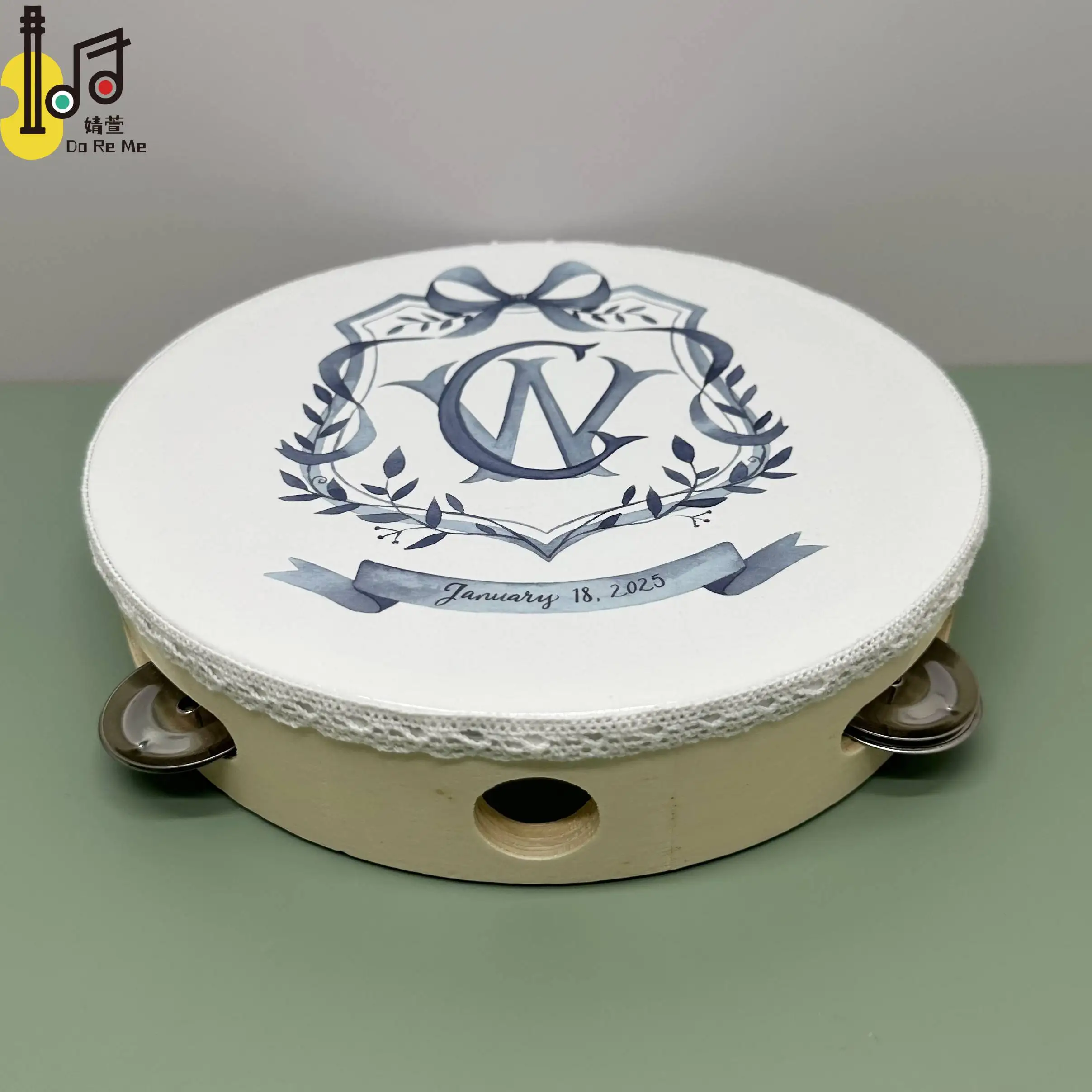 Durable 6-inch Wooden Tambourine Percussion Instrument for Kids ...