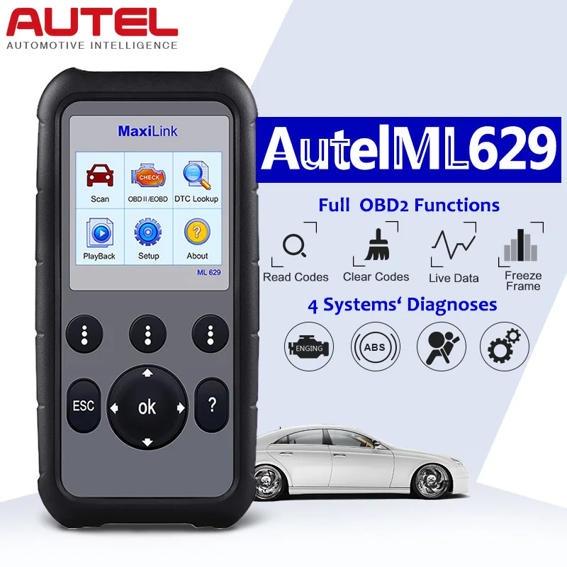 Autel Maxilink Maxilink Ml329 Abs Airbag At Engine Code Reader Scanner ...
