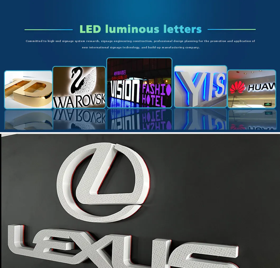 Factory 3d Front Lit & Side Lit Led Channel Letters Store Sign Logo ...