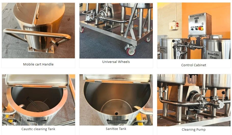 CARRY CIP Cart 50L-200L Stainless Steel CIP Cleaning System for ...