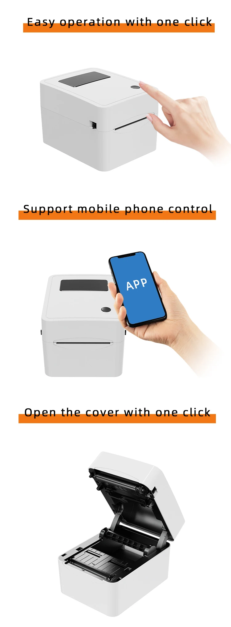 CC-480 Barcode Printer - Efficient Black and White Labeling