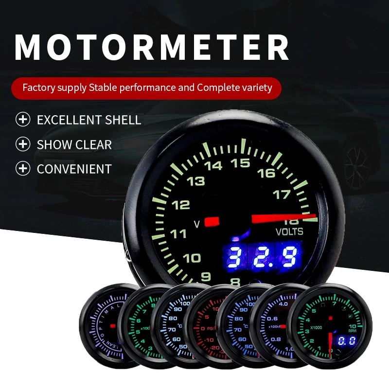 Universal Racing Car Tachometer 8000 Rpm 12v Rotating Speed Indicator ...