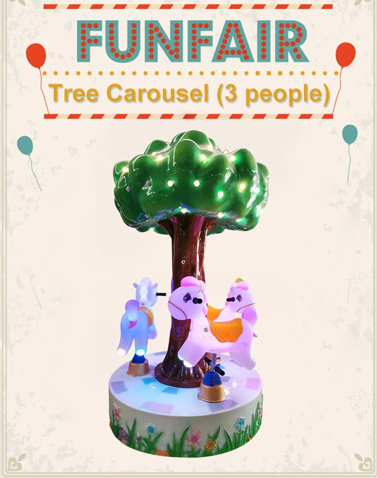 Theme Park Cool Design Carousel - Electric FRP Horse Game