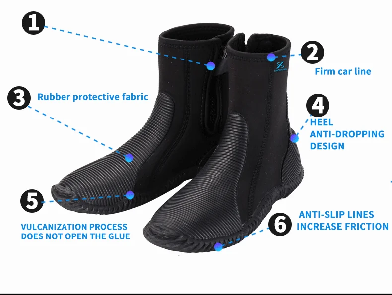 Sinodiving Anti-slip Diving Boot Paddling Waterproof Shoes for Men and ...