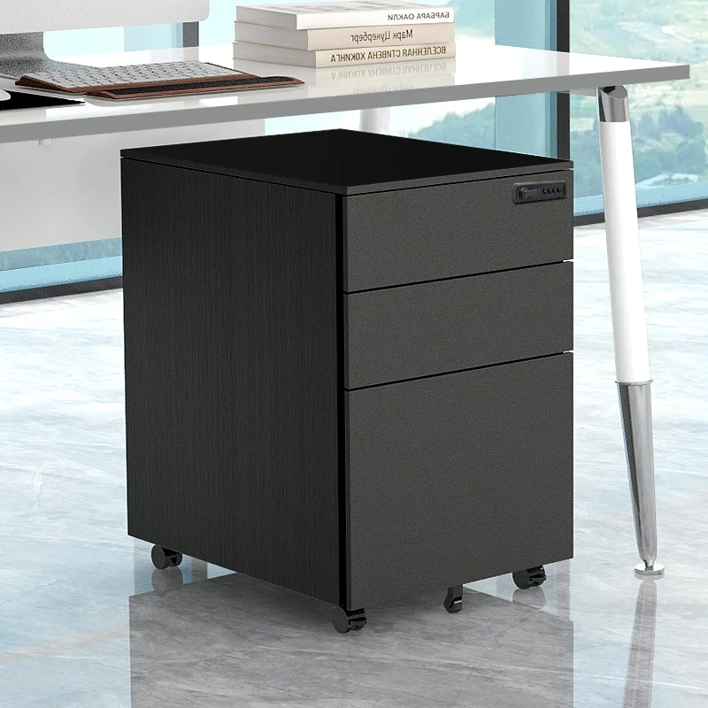 3-drawer Vertical Mobile File Cabinet Metal Storage Mobile Cabinet With ...