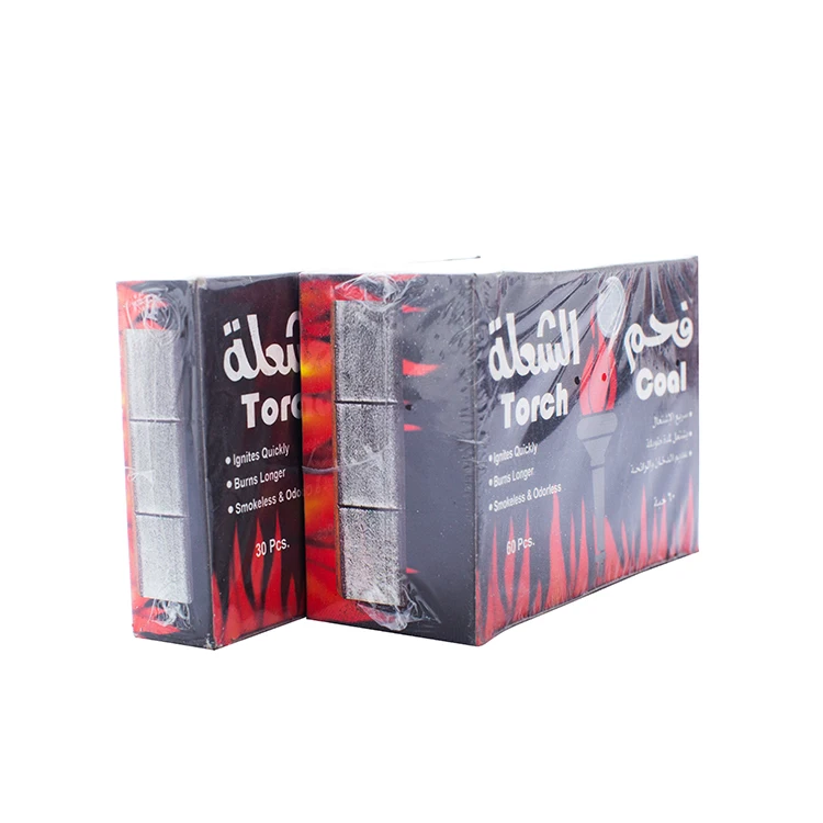 100% Nature Bamboo Flavour Charcoal: Top Grade Flameless Silver Hookah ...