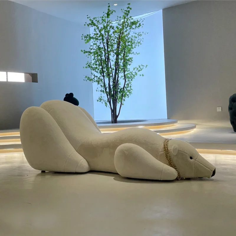 Italian Design Polar Bear Sofa Leisure Living Room Sofa Single Seat ...