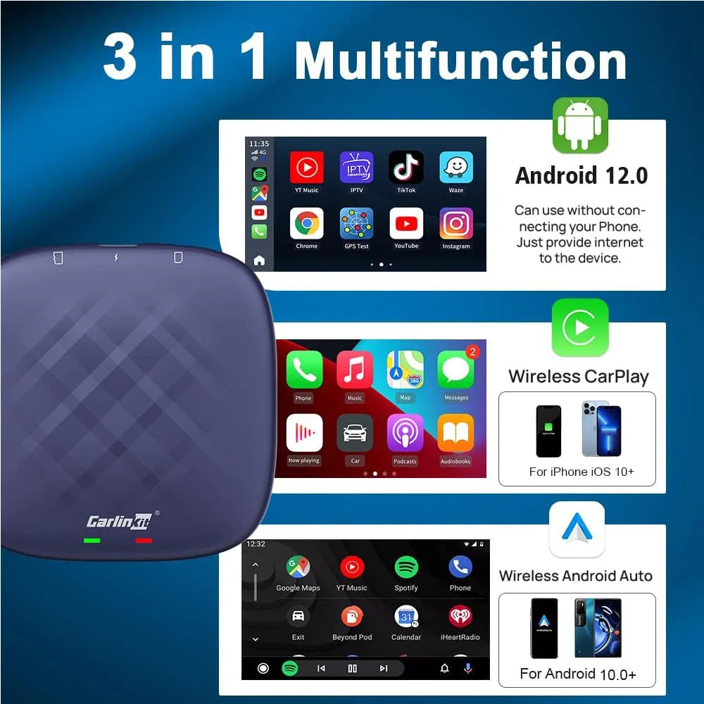 Wireless Carplay Android Auto Video Smart Box Android 13 Ai Box 4g 64gb ...