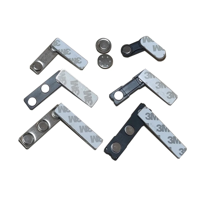 Silver Nametag Fasteners Permanent Neodymium Magnets Block Shape Fast ...