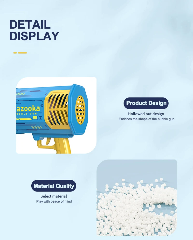 New Hot Selling Kids Toy 69 Holes Bazooka Electric Bubble Blower ...