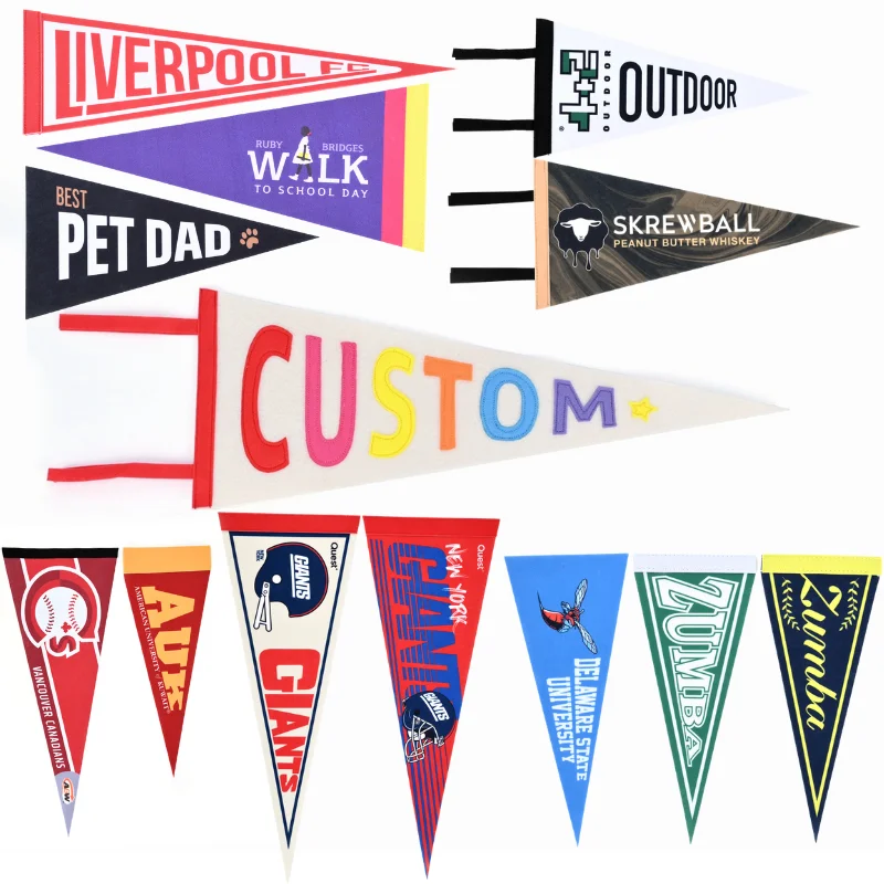 Custom Football Team Pennant Soccer Club Exchange Flag for Sports ...