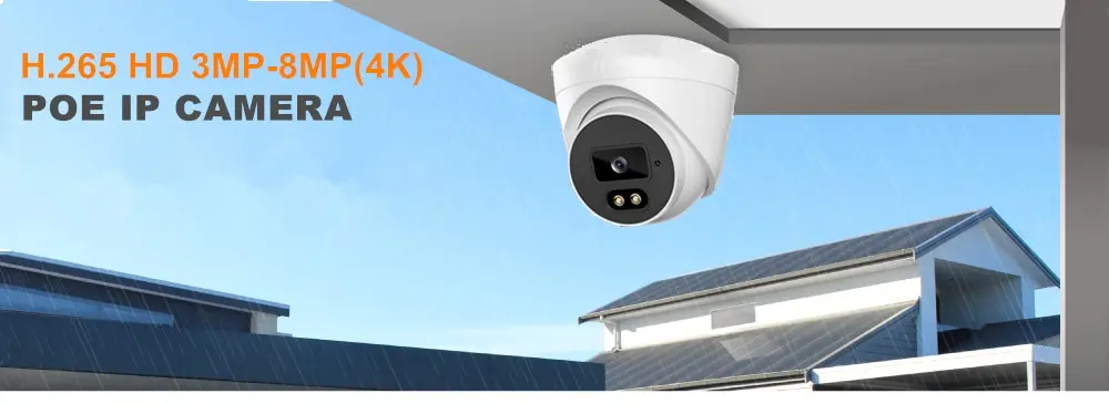 8MP 4K POE IP Camera with Night Vision & Vandal-proof