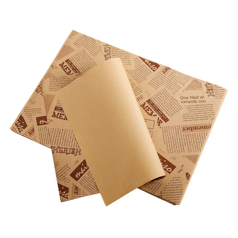 Custom Printed Hamburger Paper Edible Food Grade Greaseproof Aluminum ...