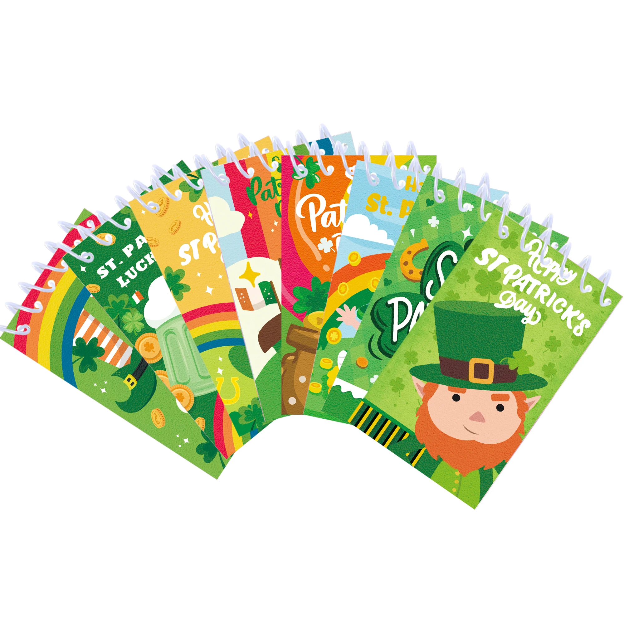St. Patrick's Day Memo Pad Mini Notebook Notepads Lucky Shamrocks ...
