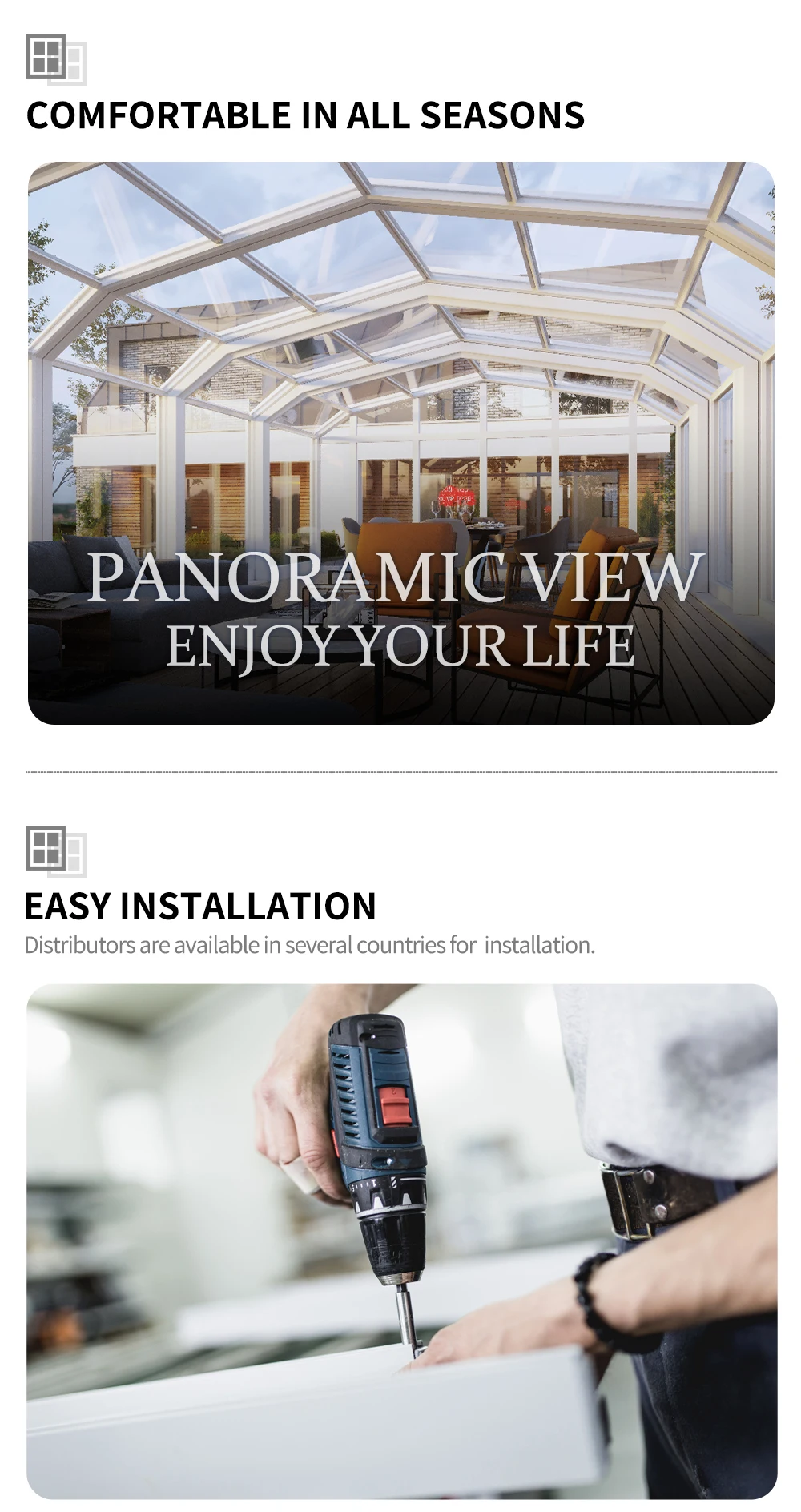 Modular Perspex Pyramid Stylish Glass Sunroom Indoor Tringle Frefab ...