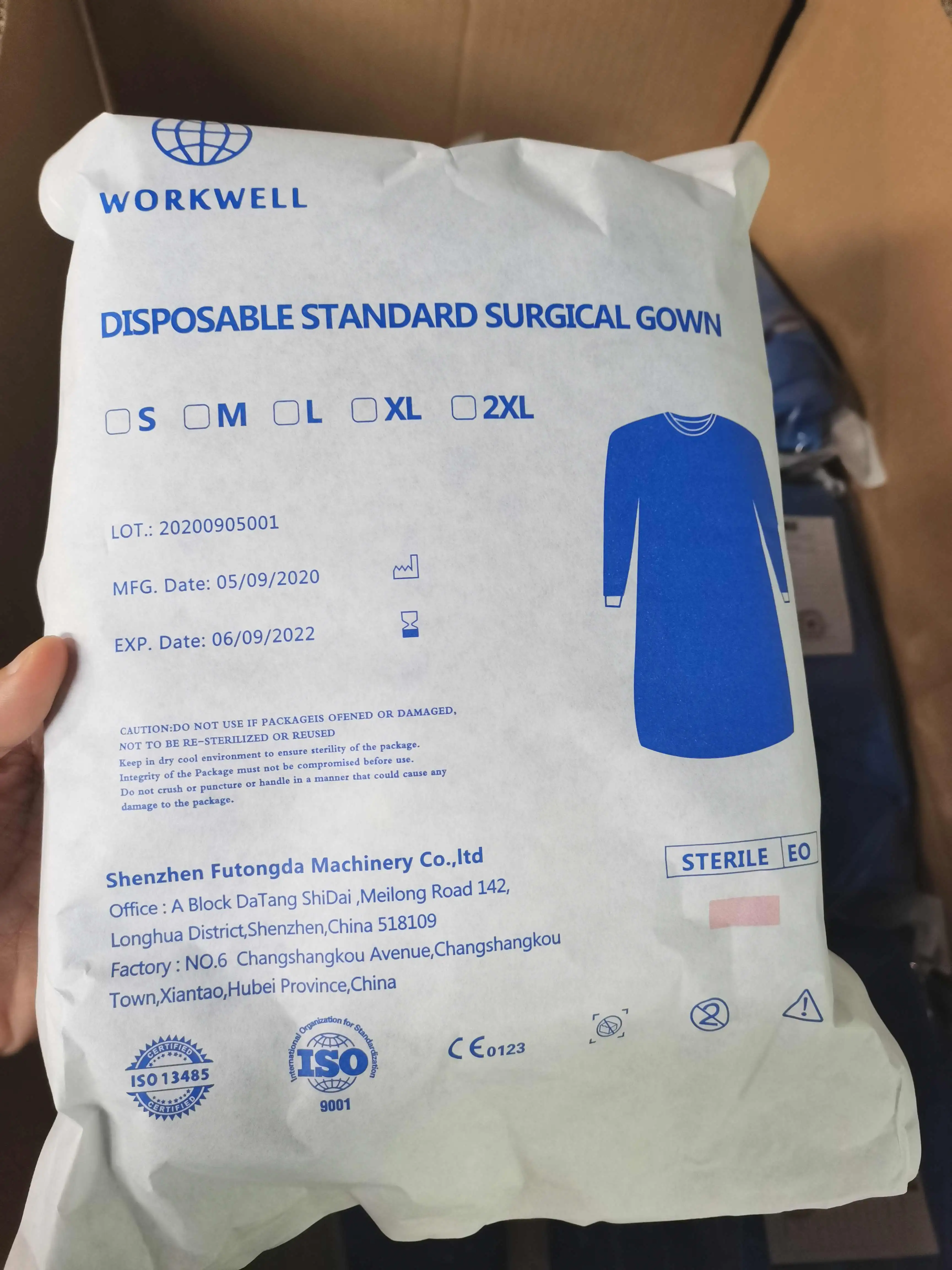New Arrival Astm F1671 Gown Coverall Ce Iso13485: 2016 Disposable Lab ...