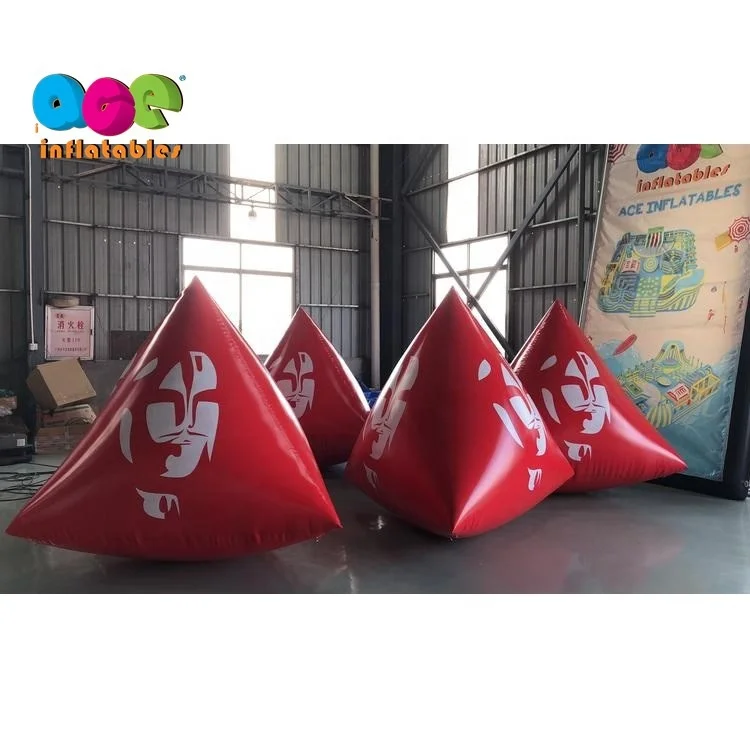 Swimming Event Triangle Inflatable Water Buoys,Inflatable Water Barrier ...