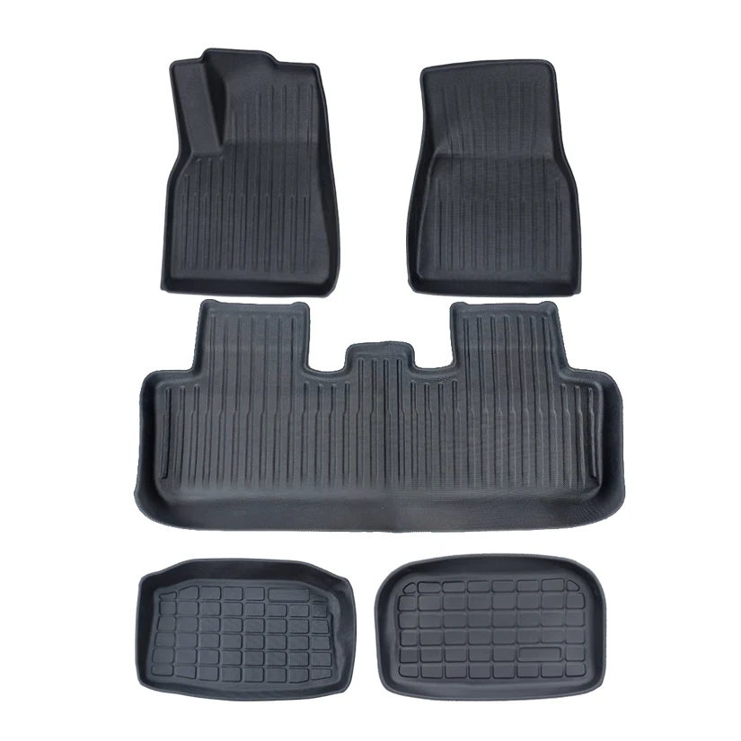 Full Set Of 5pc All Weather Waterproof 5d Car Floor Mat Eva Car Mat For ...