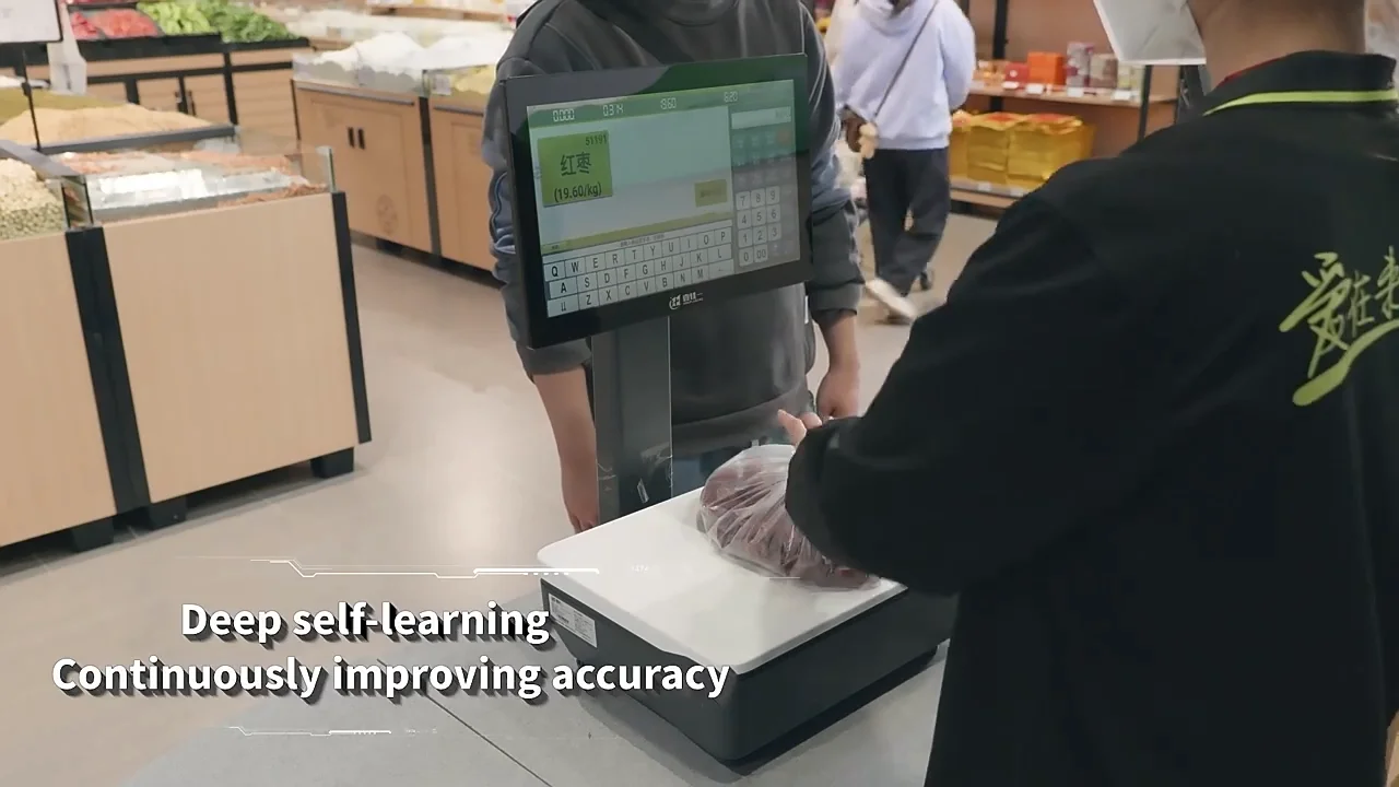 Hprt 30kg Self Service Ai Smart Pos Scale With Ai Camera For ...