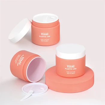 Luxury Pink Peach White Empty Pet Plastic Double Wall Face Cream ...