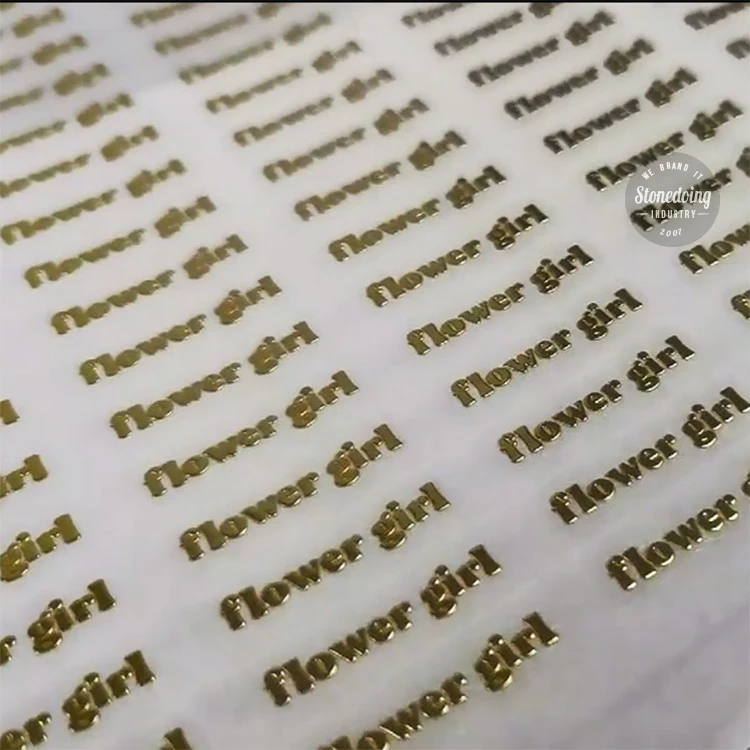 Waterproof Luxury 3d Labels Printed Uv Transfer Decals Custom Gold Foil ...