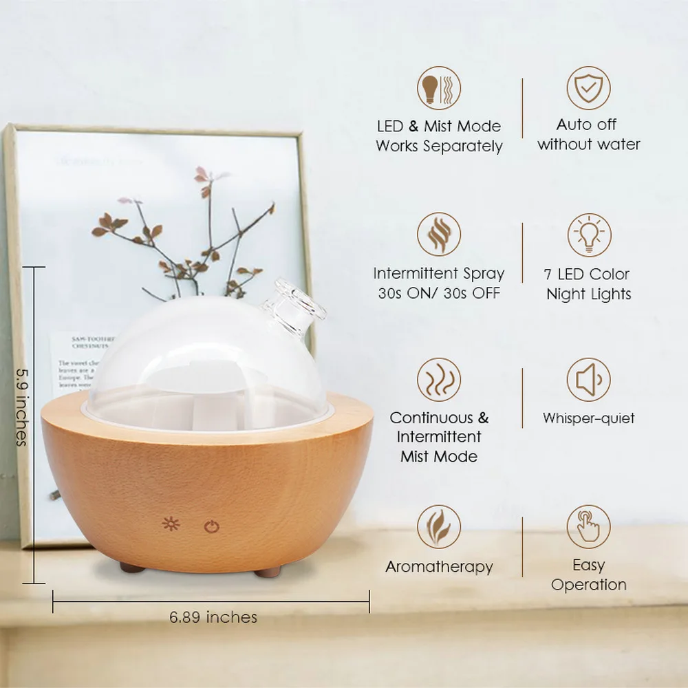Smart Wood Water Ultra Sonic Ultrasound Ultrasonic Mist Maker Music ...