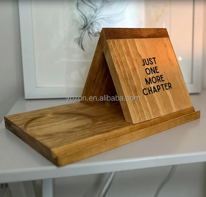 Custom Wooden Book Rest - Solid Wood Triangle Holder