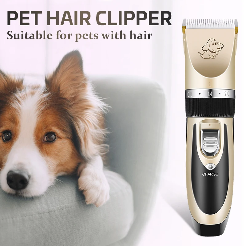 Professional Pet Hair Trimmer Dogs Grooming Clipper Groomer Kit Usb ...