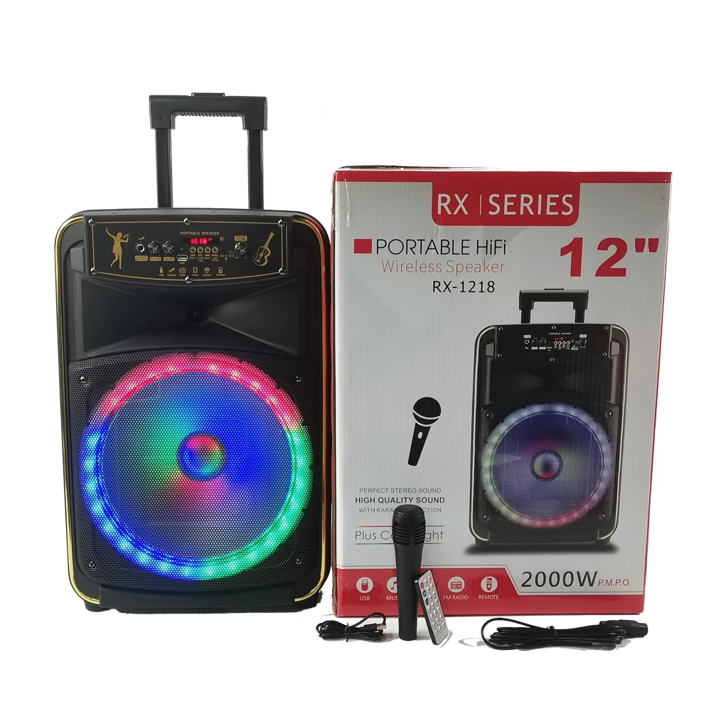 12 Inch Large Big Portable Speaker Wireless With Jb Led Light ...