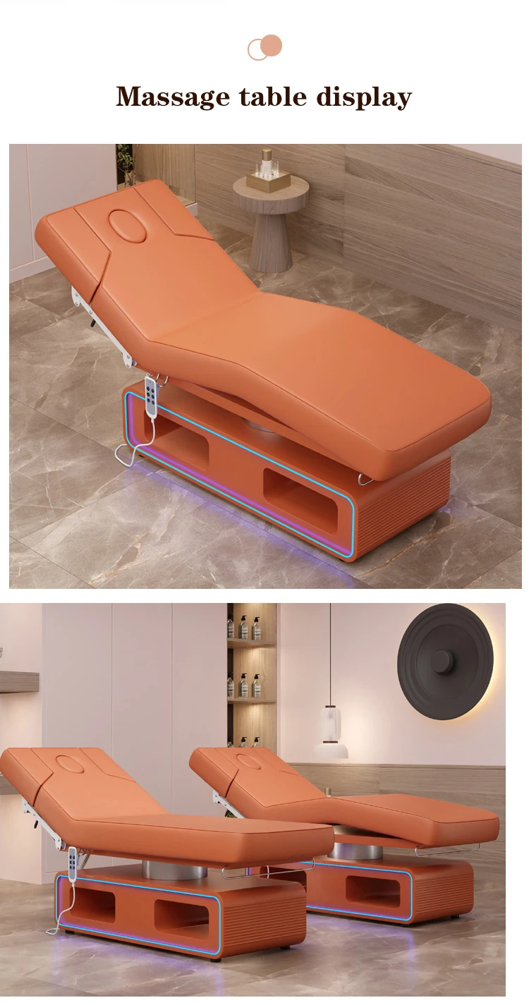 Salon Furniture Professional Beauty Spa Facial Bed Luxury Electric ...