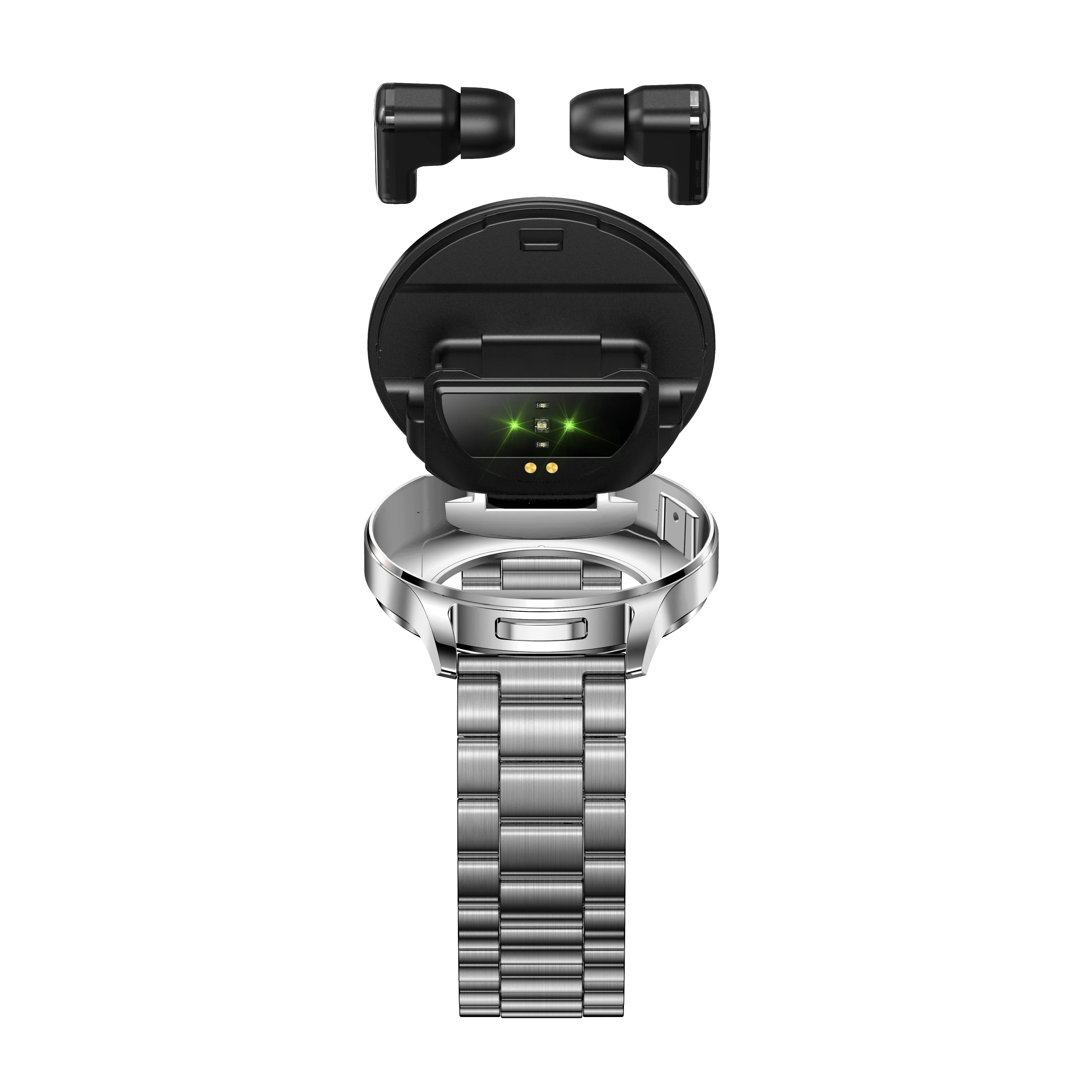 T97 2-in-1 TWS Wireless Bluetooth Headset Watch Health Monitoring Noise ...