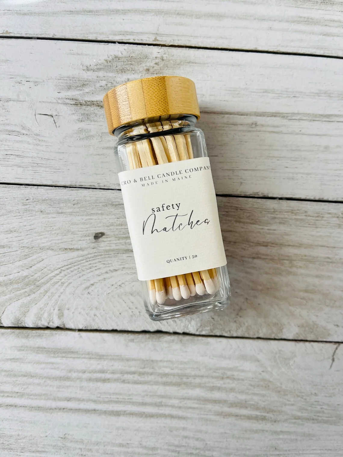 New Custom Match Sticks in Glass Jar Bottle Matches Wooden Matchsticks ...