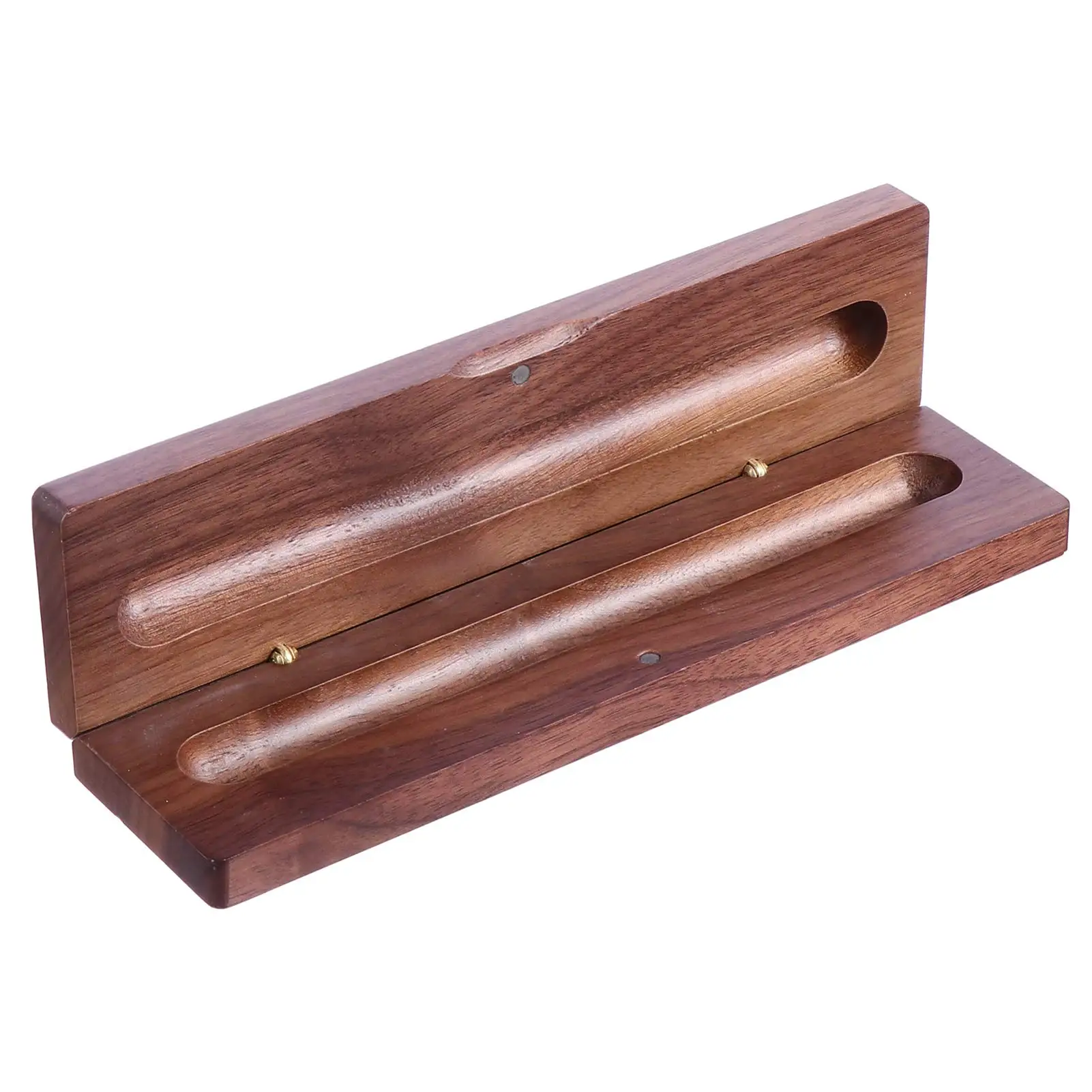 Single pen display box Walnut ballpoint pen gift box Empty pen storage ...