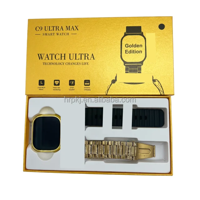 Big Gold Watch C9 Ultra Max Smart Watch 2023 New 49mm Bluetooth-capable ...