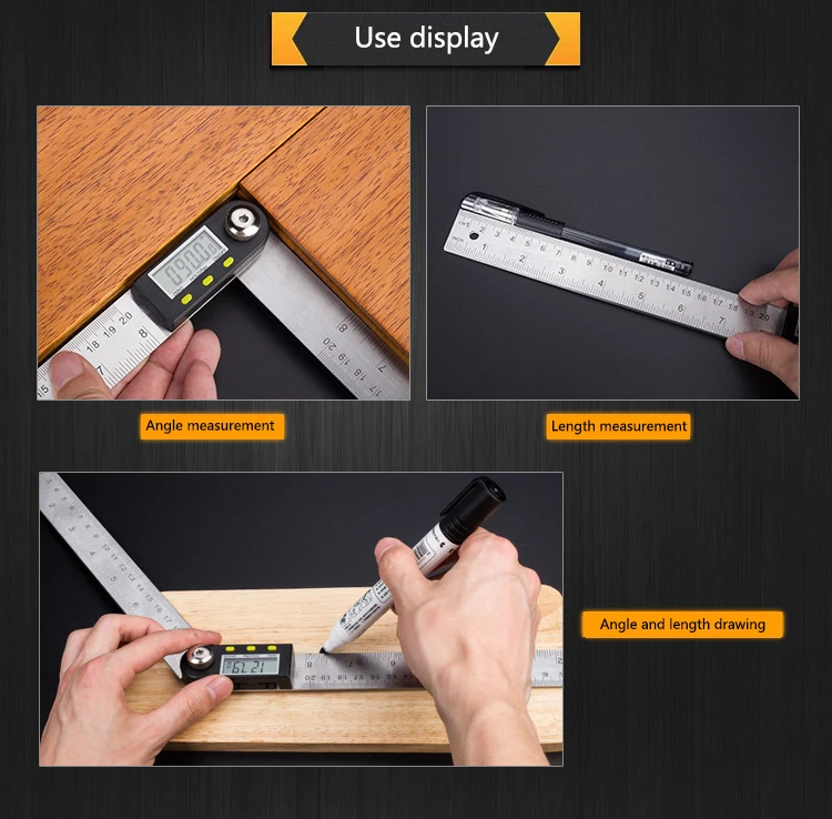 200mm 8inch Digital Protractor - Precise Angle Measurement