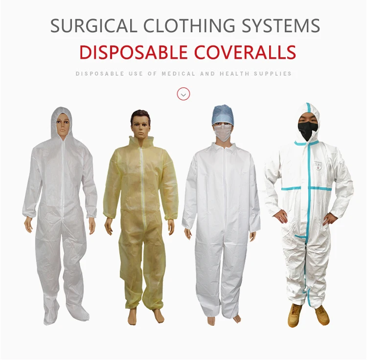 Ppe Disposable Coverall Anti-static Microporous Breathable Coveralls ...