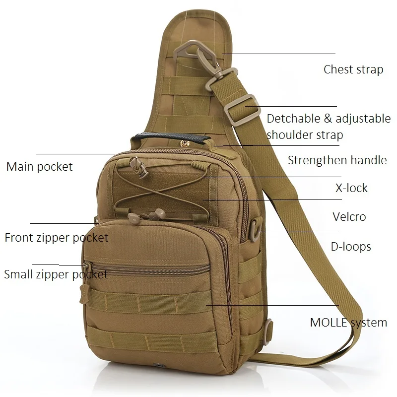 Wholesale Factory Direct Mens One Side Bag Molle Small Shoulder ...