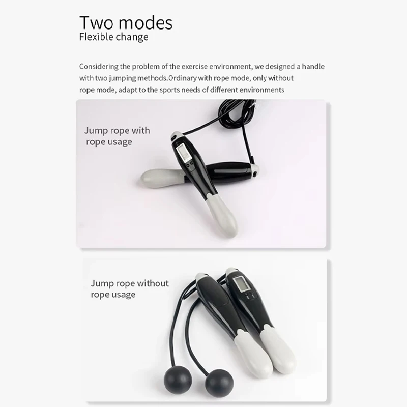 Adjustable 3M Digital Cordless Smart Weighted Skipping Rope Fitness ...