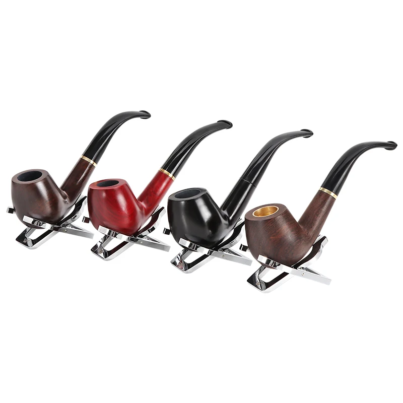 Futeng Luxury Portable Wood Smoking Pipe With Stand Pouch Gift Box ...