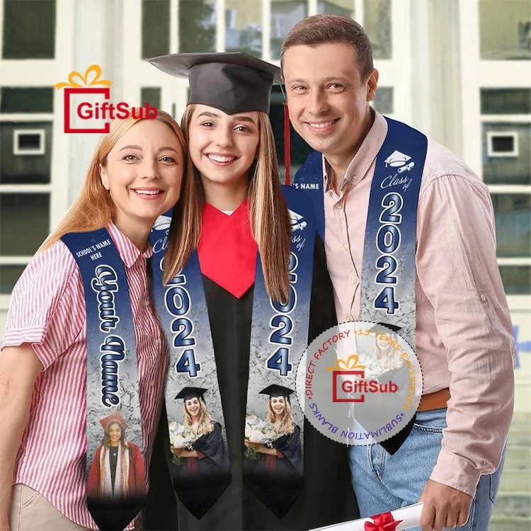 Personalized Graduation Stoles - Custom Name Photo Sublimation