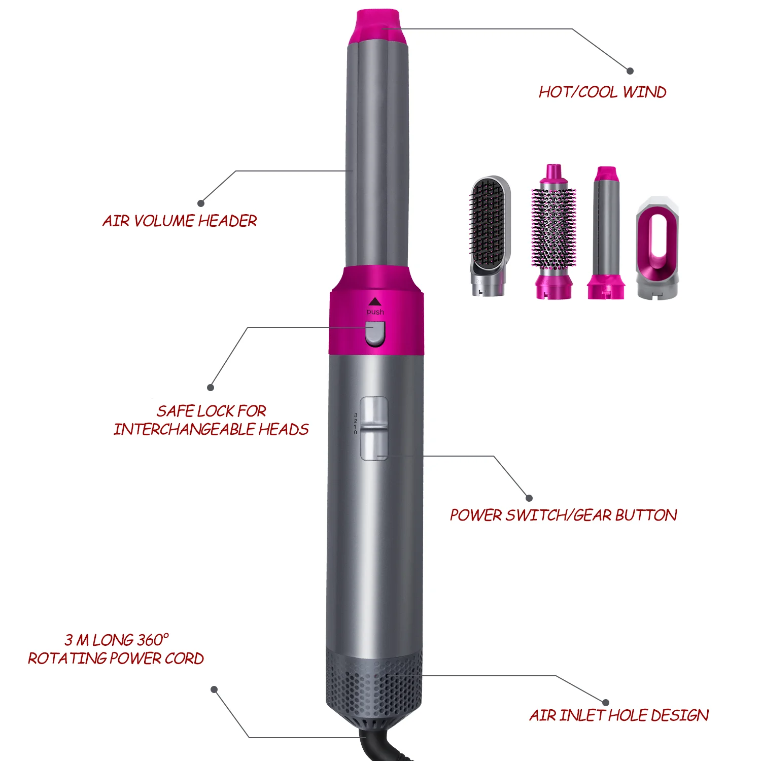 2023 Professional 5-in-1 Detachable Styler - Versatile & Efficient