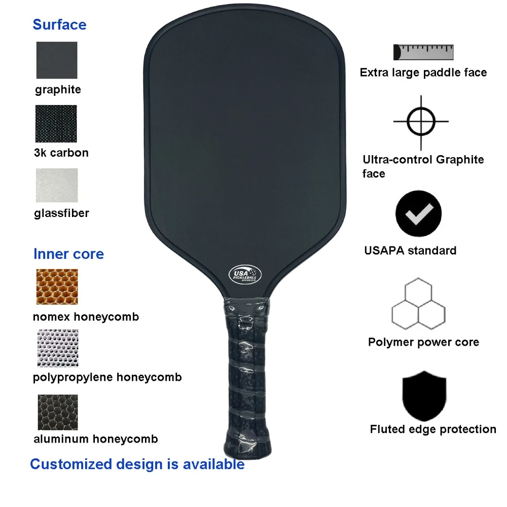2024 High Performance 18K Carbon Fiber Pickleball Paddle 3D 3D High ...
